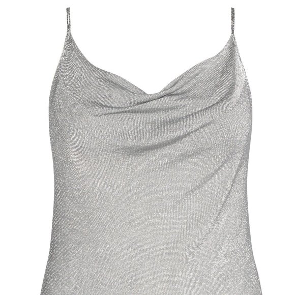 City Chic | Tops | City Chic Metallic Silver Cowl Cami Plus Size 24 ...